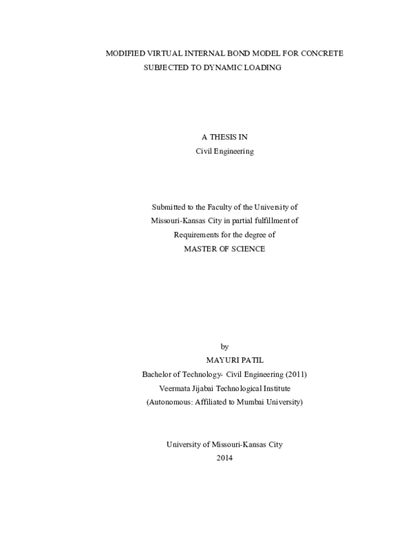 (PDF) Modified Virtual Internal Bond Model for Concrete Subjected To ...