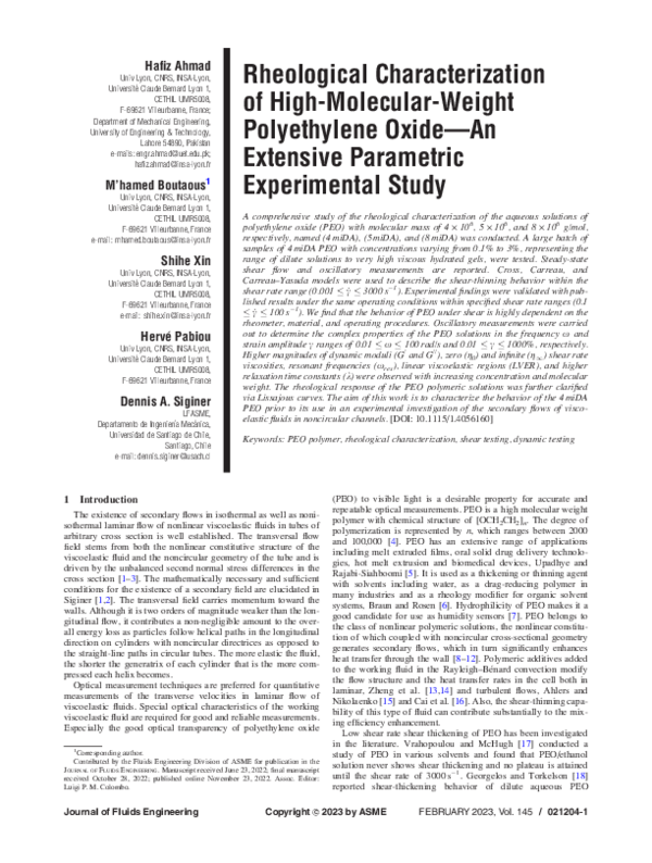 (PDF) Rheological Characterization of High-Molecular-Weight ...