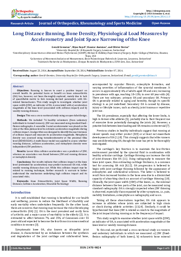 (PDF) Long Distance Running, Bone Density, Physiological Load Measures ...