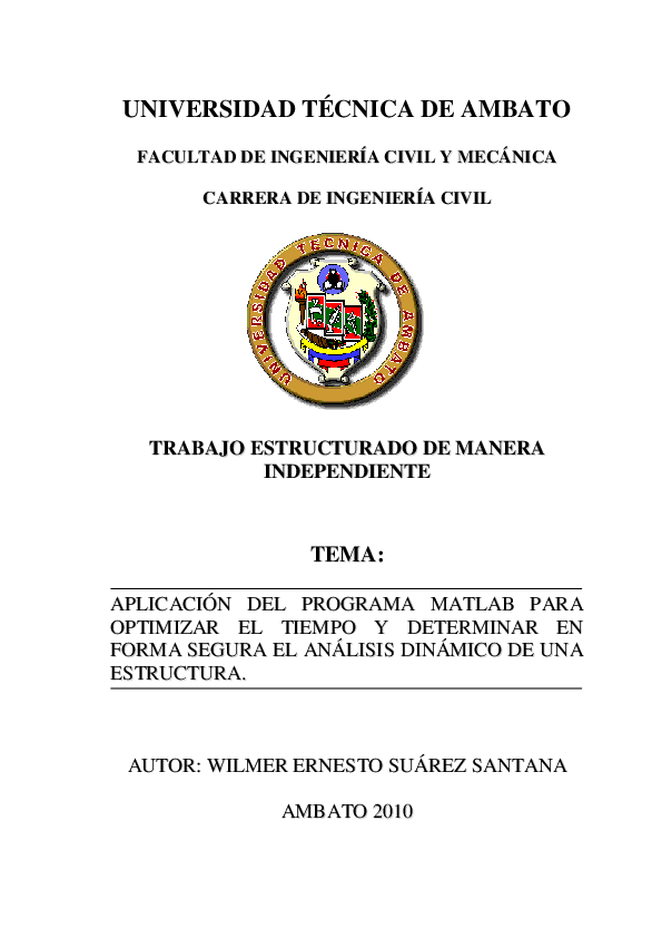 (PDF) Aplicación del programa Matlab para optimizar el tiempo y ...