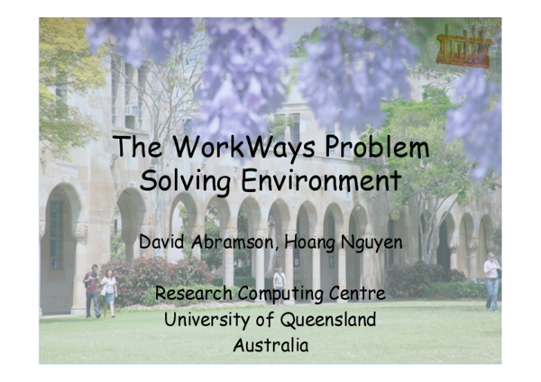 (PDF) The WorkWays Problem Solving Environment