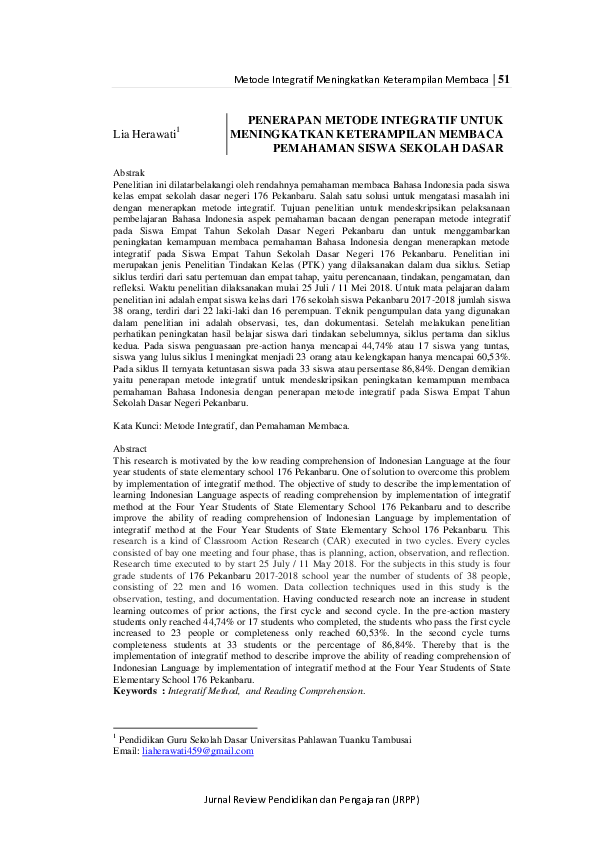 (PDF) Penerapan Metode Integratif Untuk Meningkatkan Keterampilan ...