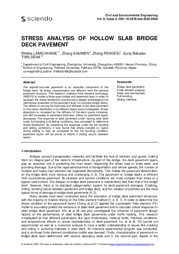 (PDF) Stress Analysis of Hollow Slab Bridge Deck Pavement | rhitika ...