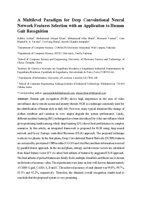 (PDF) A multilevel paradigm for deep convolutional neural network ...
