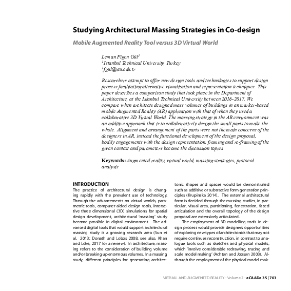 (PDF) Studying Architectural Massing Strategies in Co-design - Mobile Augmented Reality Tool ...