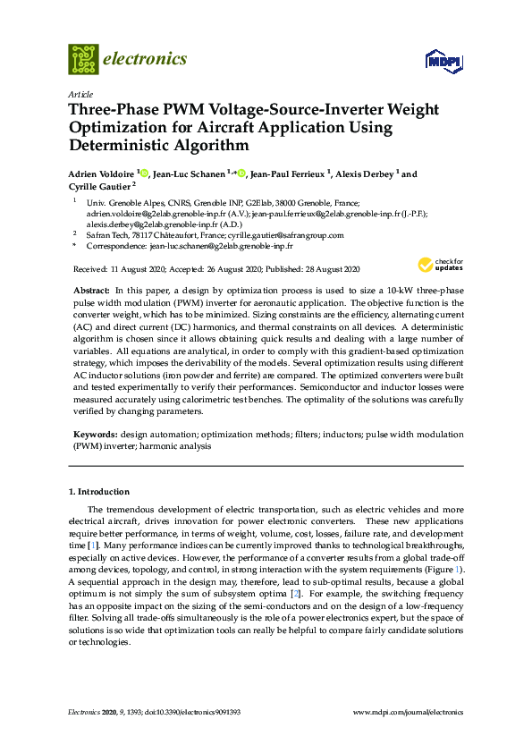 (PDF) Three-Phase PWM Voltage-Source-Inverter Weight Optimization for ...