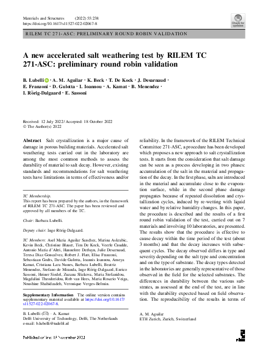 (PDF) A new accelerated salt weathering test by RILEM TC 271-ASC ...