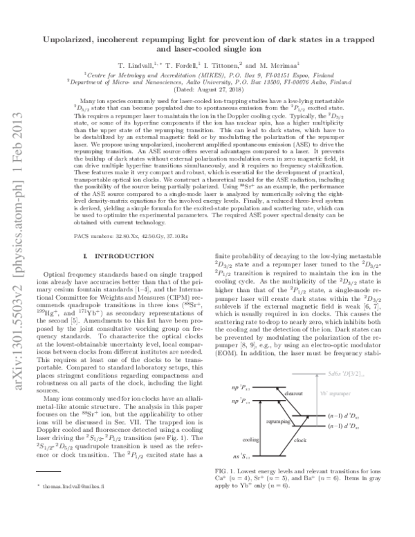 (PDF) Unpolarized, incoherent repumping light for prevention of dark ...