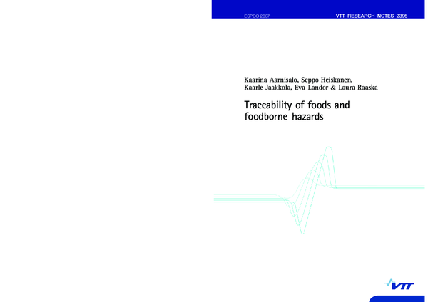 (PDF) Traceability of foods and foodborne hazards