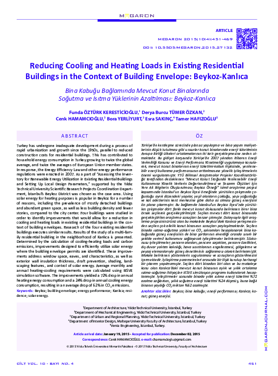 (PDF) Reducing Cooling and Heating Loads in Existing Residential ...