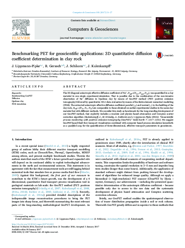 (PDF) Benchmarking PET for geoscientific applications: 3D quantitative diffusion coefficient ...