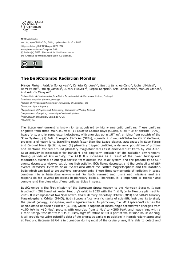 (PDF) The BepiColombo Radiation Monitor