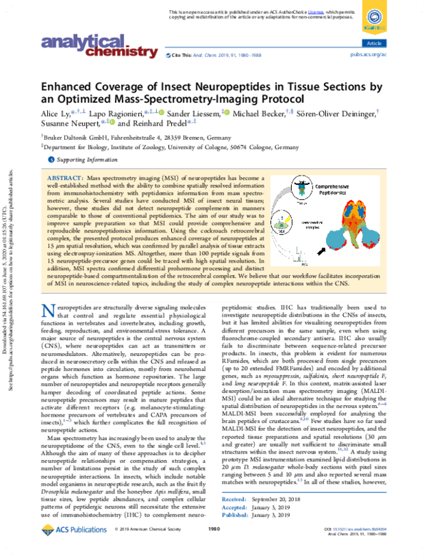 (PDF) Enhanced Coverage of Insect Neuropeptides in Tissue Sections by ...