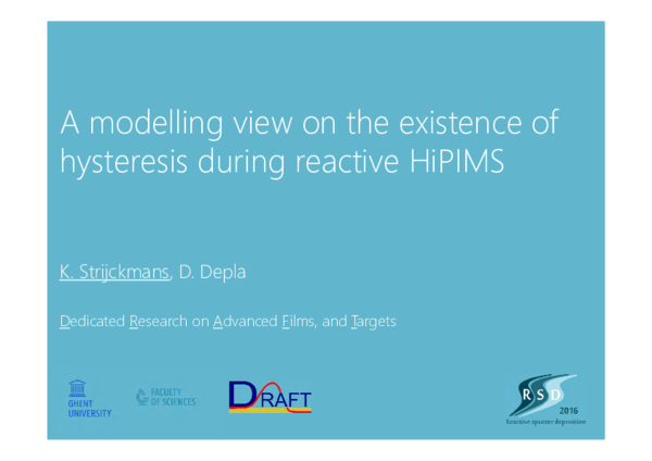 (PDF) A modelling view on the existence of hysteresis during reactive ...
