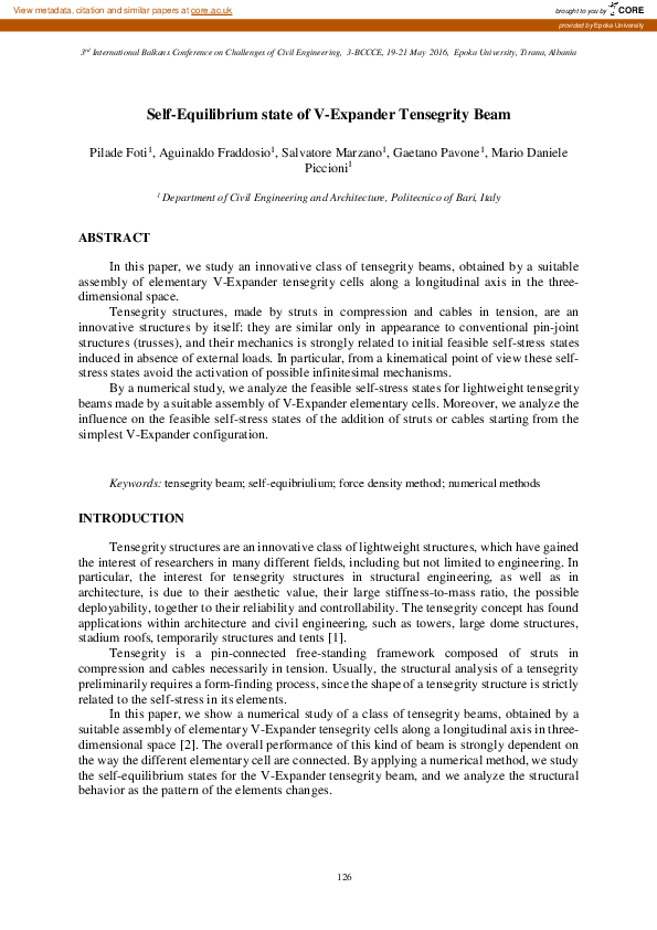 (PDF) Self-Equilibrium state of V-Expander Tensegrity Beam