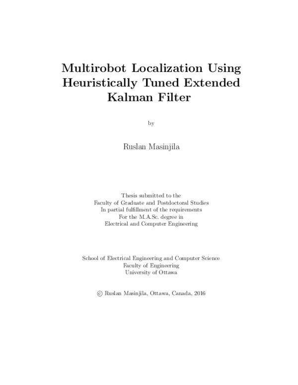 (PDF) Multirobot Localization Using Heuristically Tuned Extended Kalman Filter | Ruslan ...