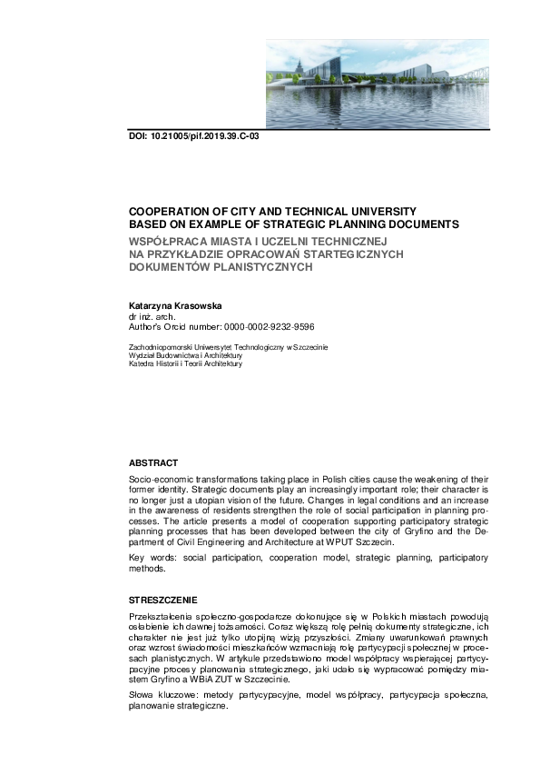 (PDF) Cooperation of City and Technical University Based on Example of ...