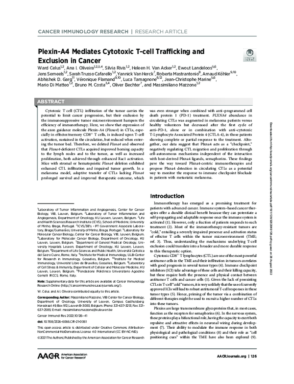 (PDF) Plexin-A4 Mediates Cytotoxic T-cell Trafficking and Exclusion in ...
