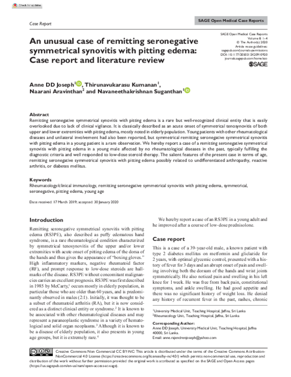 (PDF) An unusual case of remitting seronegative symmetrical synovitis ...