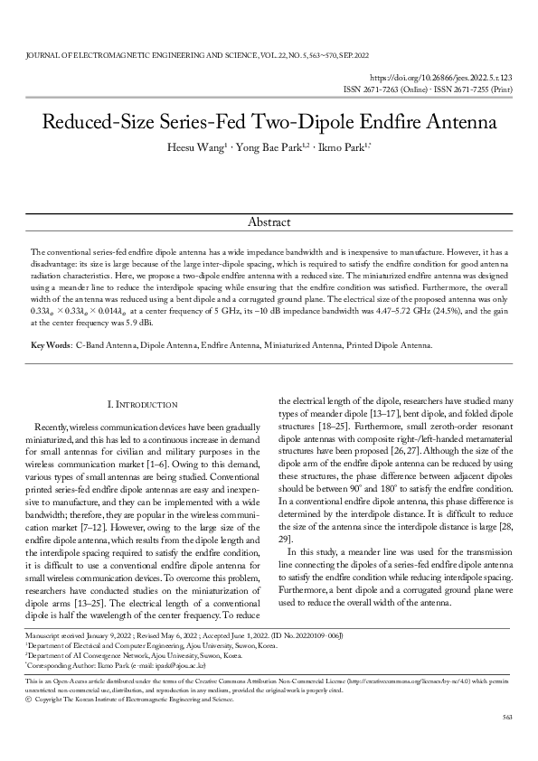 (PDF) Reduced-Size Series-Fed Two-Dipole Endfire Antenna