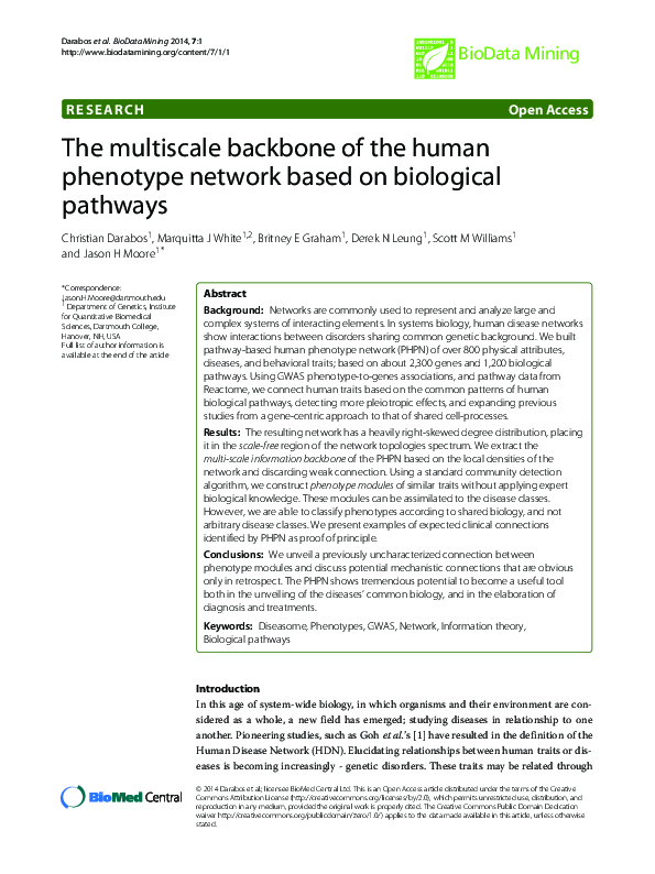 (PDF) The multiscale backbone of the human phenotype network based on ...