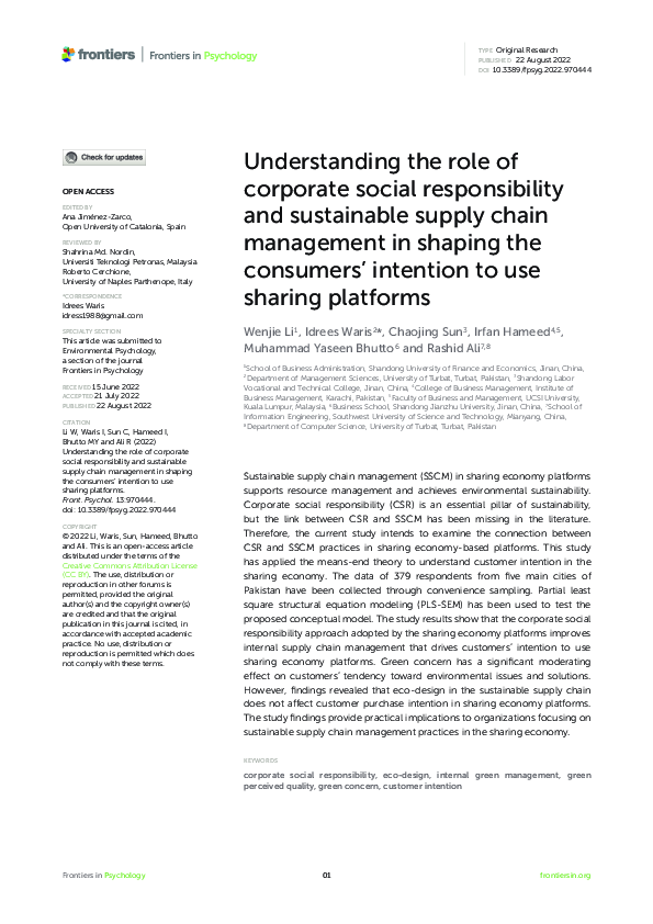(PDF) Understanding the role of corporate social responsibility and ...