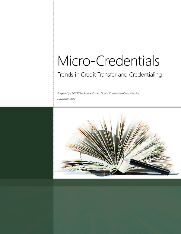 (PDF) Micro-Credentials: Trends in Credit Transfer and Credentialing
