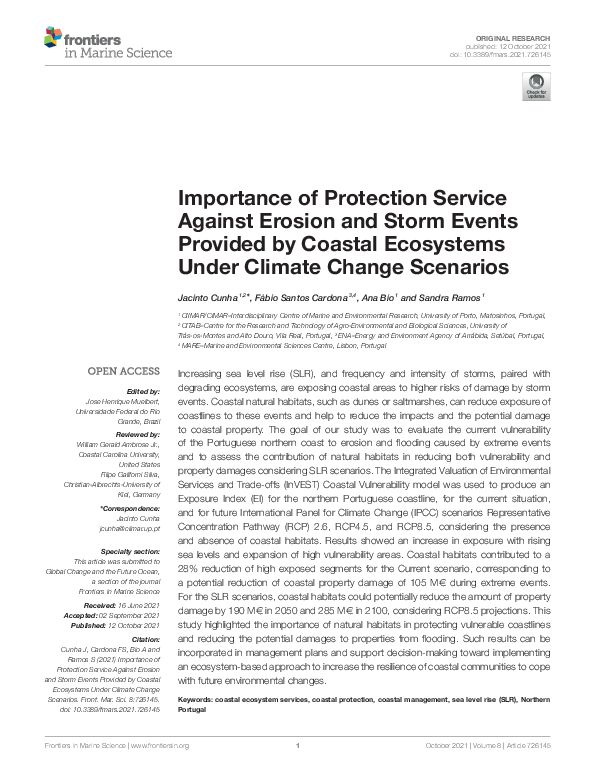 (PDF) Importance of Protection Service Against Erosion and Storm Events ...