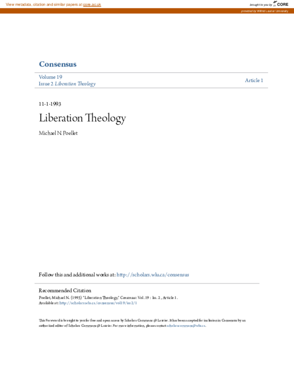 (PDF) Liberation Theology