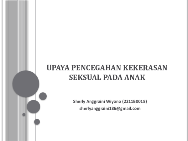 (PPT) UPAYA PENCEGAHAN KEKERASAN SEKSUAL ppt