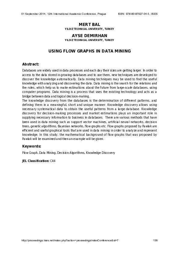 (PDF) Using Flow Graphs in Data Mining