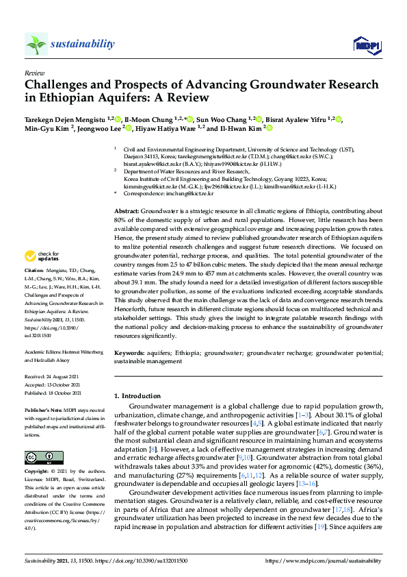 (PDF) Challenges and Prospects of Advancing Groundwater Research in ...