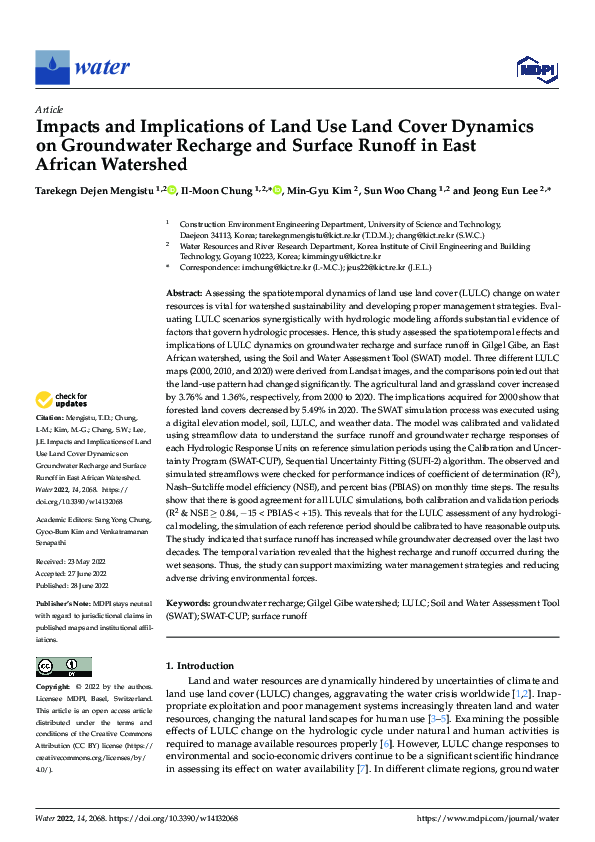 (PDF) Impacts and Implications of Land Use Land Cover Dynamics on Groundwater Recharge and ...