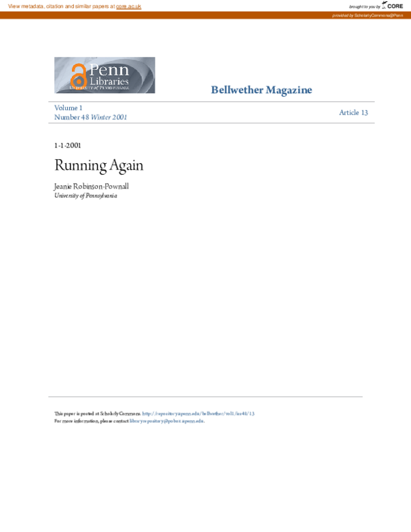 (PDF) Running Again
