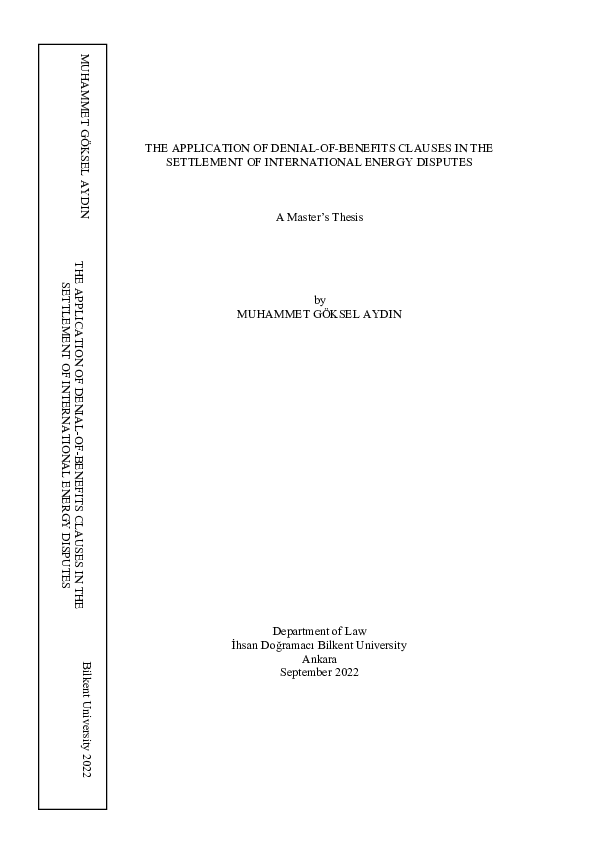 (PDF) THE APPLICATION OF DENIAL-OF-BENEFITS CLAUSES IN THE SETTLEMENT ...