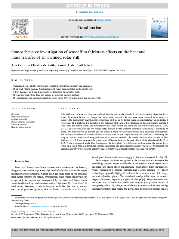 (PDF) Comprehensive investigation of water film thickness effects on ...