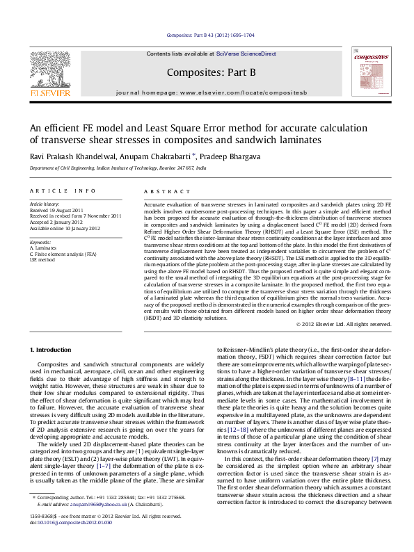 (PDF) An efficient FE model and Least Square Error method for accurate calculation of transverse ...