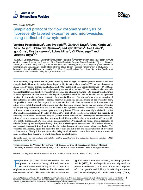 (PDF) Simplified protocol for flow cytometry analysis of fluorescently ...
