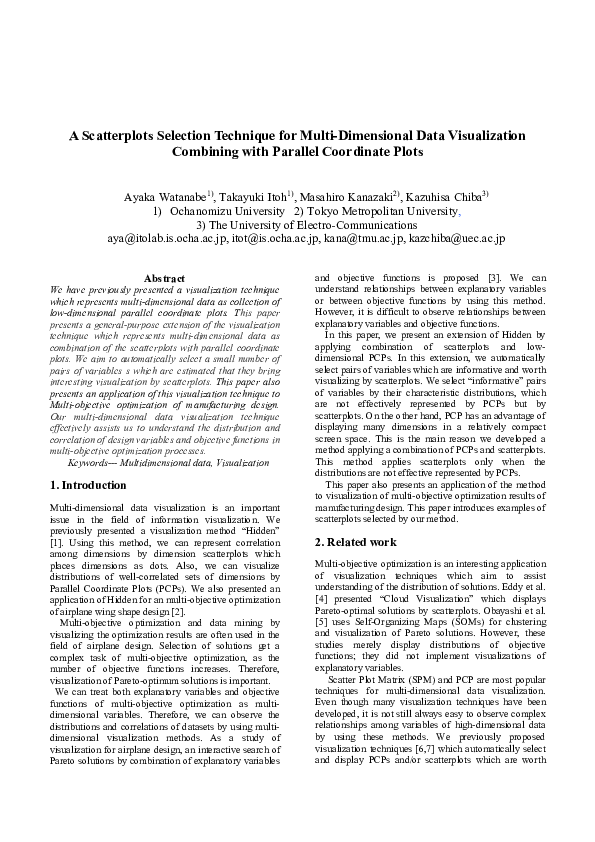 (PDF) A Scatterplots Selection Technique for Multi-dimensional Data ...