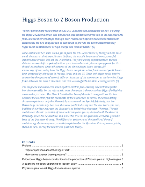 (PDF) Higgs Boson to Z Boson Production