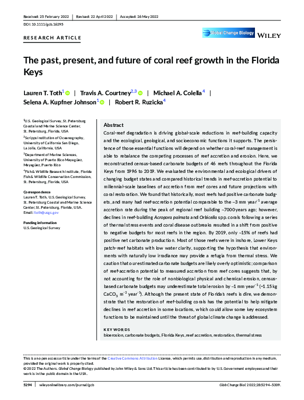 (PDF) The past, present, and future of coral reef growth in the Florida ...