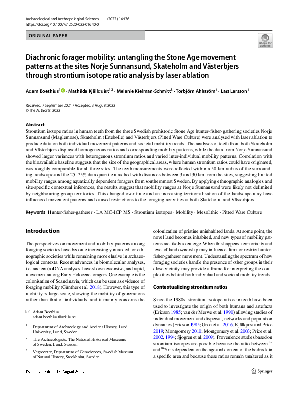 (PDF) Diachronic forager mobility: untangling the Stone Age movement ...