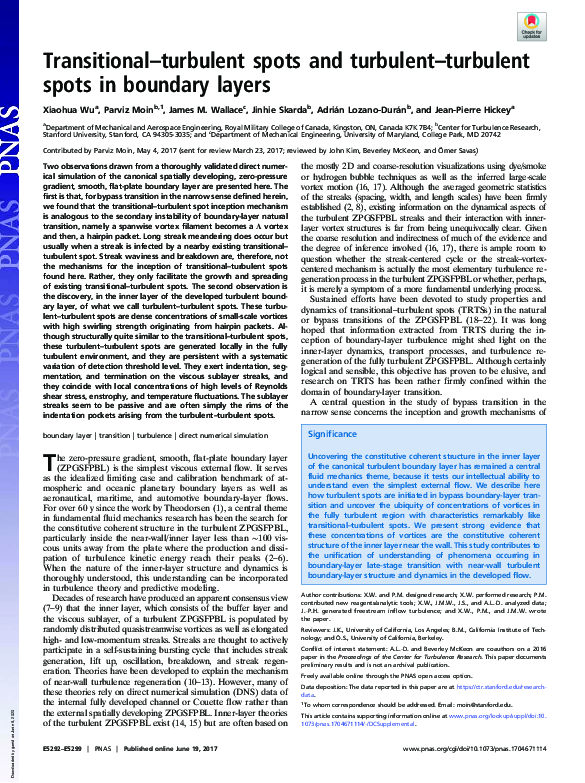 (PDF) Transitional-turbulent spots and turbulent-turbulent spots in boundary layers