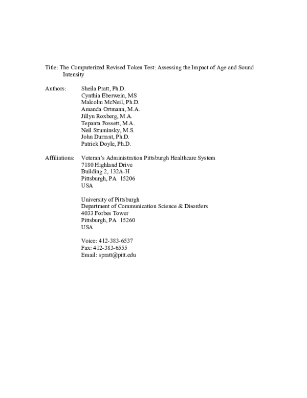 (DOC) The Computerized Revised Token Test: Assessing the Impact of Age ...
