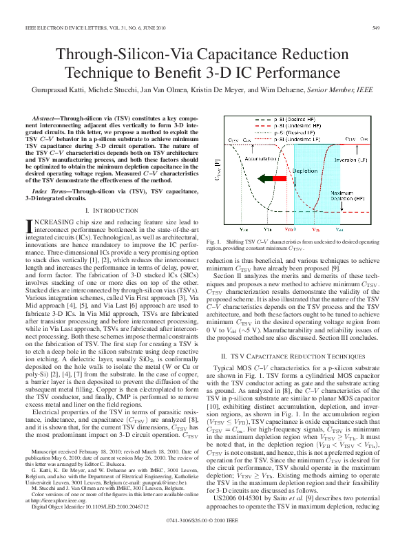 (PDF) Through-Silicon-Via Capacitance Reduction Technique to Benefit 3 ...
