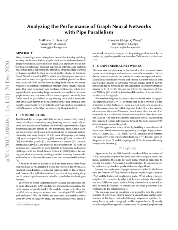 Analyzing the Performance of Graph Neural Networks with Pipe Parallelism