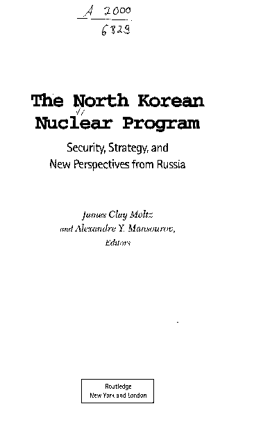 (PDF) The North Korean Nuclear Program