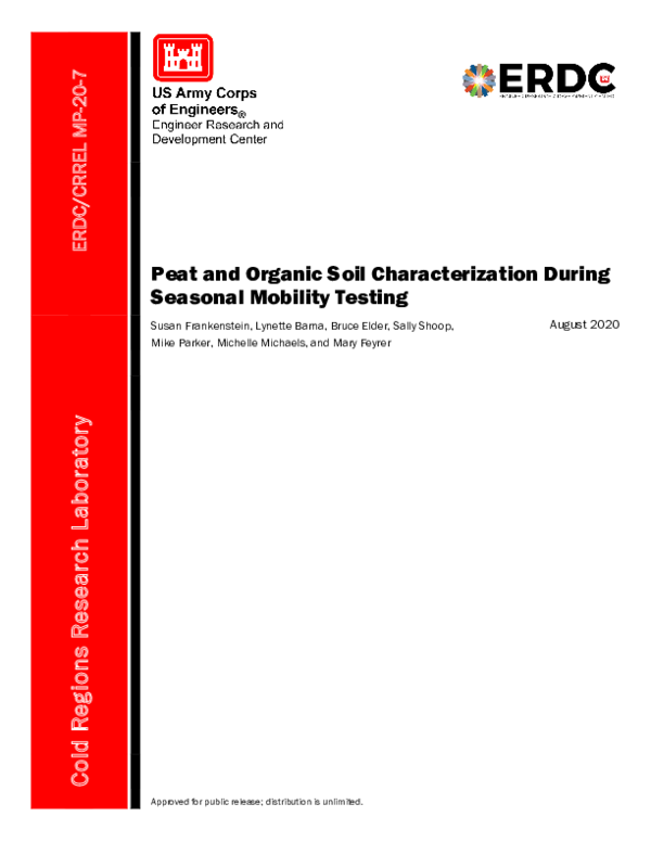 (PDF) Peat and organic soil characterization during seasonal mobility ...
