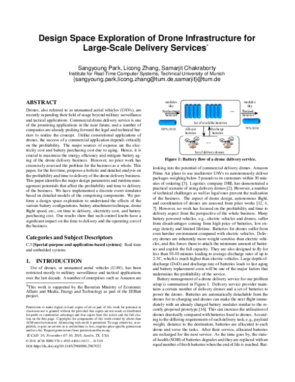 (PDF) Design space exploration of drone infrastructure for large-scale ...