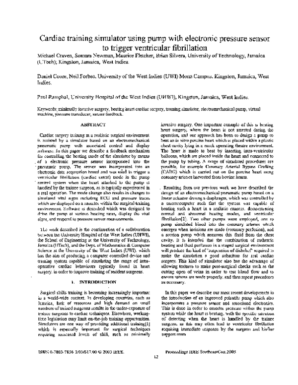 (PDF) Cardiac training simulator using pump with electronic pressure ...